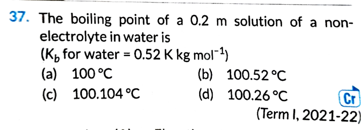 Solutn Numericals - The boiling point of a 0 m solution of a non ...
