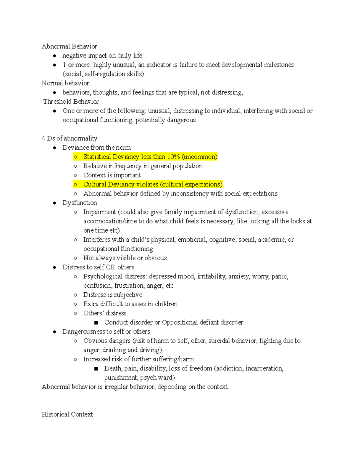 Abnormal behaviour - study guide - Abnormal Behavior negative impact on ...