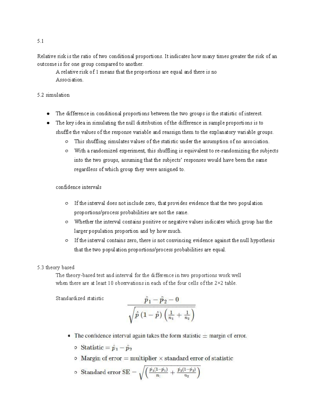 Stats ch 5 & 6_study_guide - 5 Relative risk is the ratio of two ...