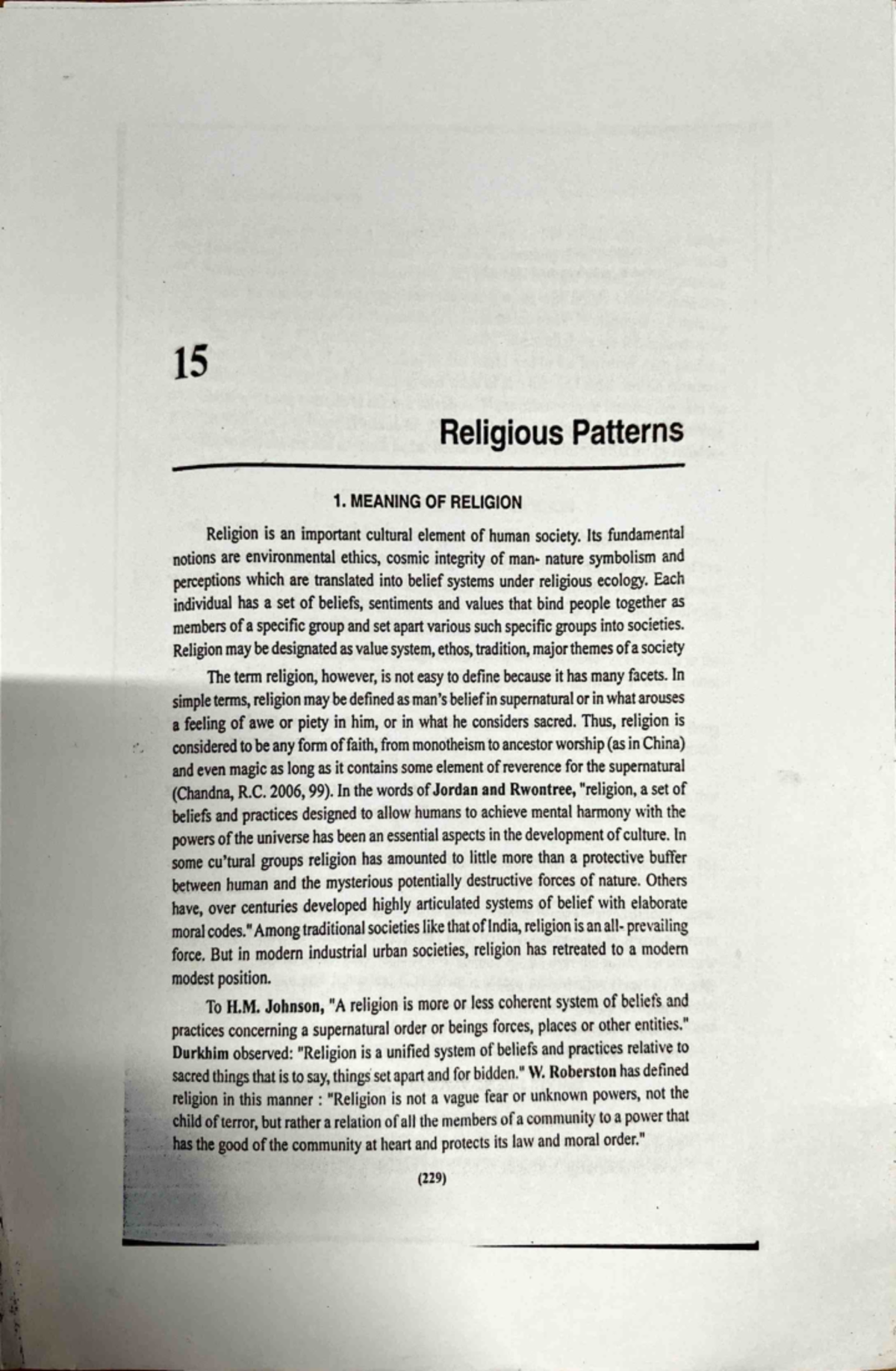 Religious Patterns of the World - r ... , 15 Religious Patterns MEANING ...