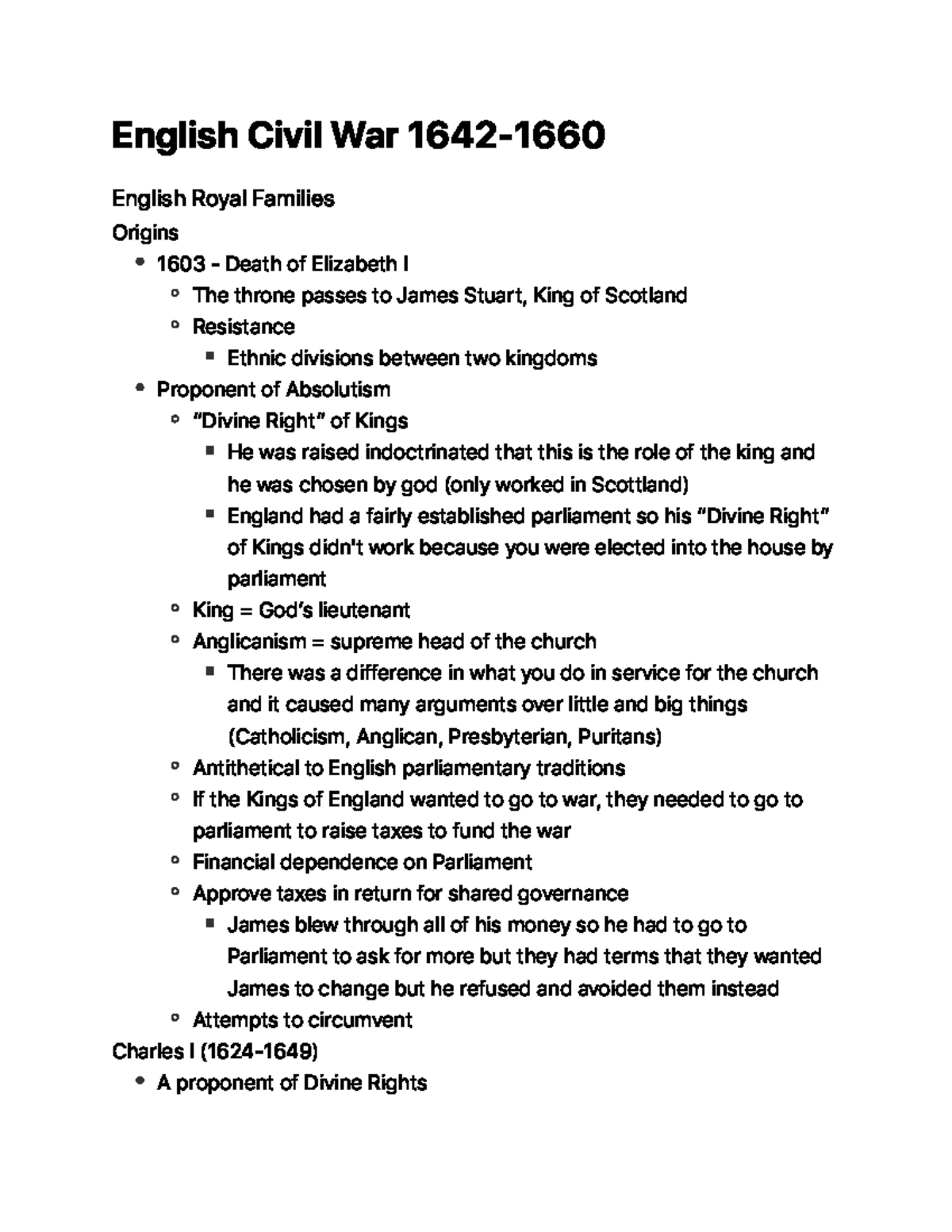 English Civil War 1642-1660 - E n g l i s h C i v i l Wa r 1 6 4 2 -1 6 ...