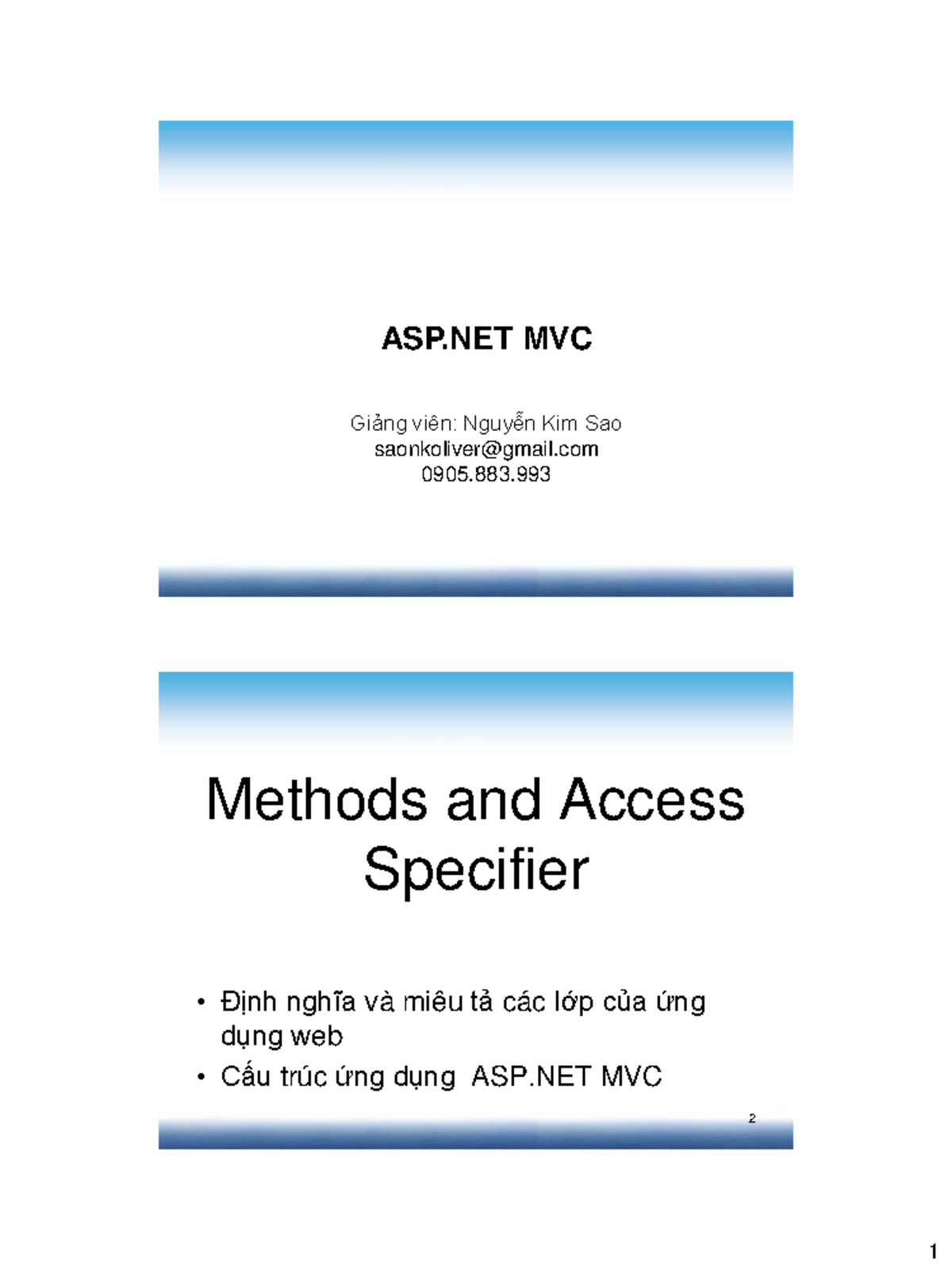 Chuong 4 MVC - cvbnm, - ASP MVC Giảng viên: Nguyễn Kim Sao saonkoliver ...
