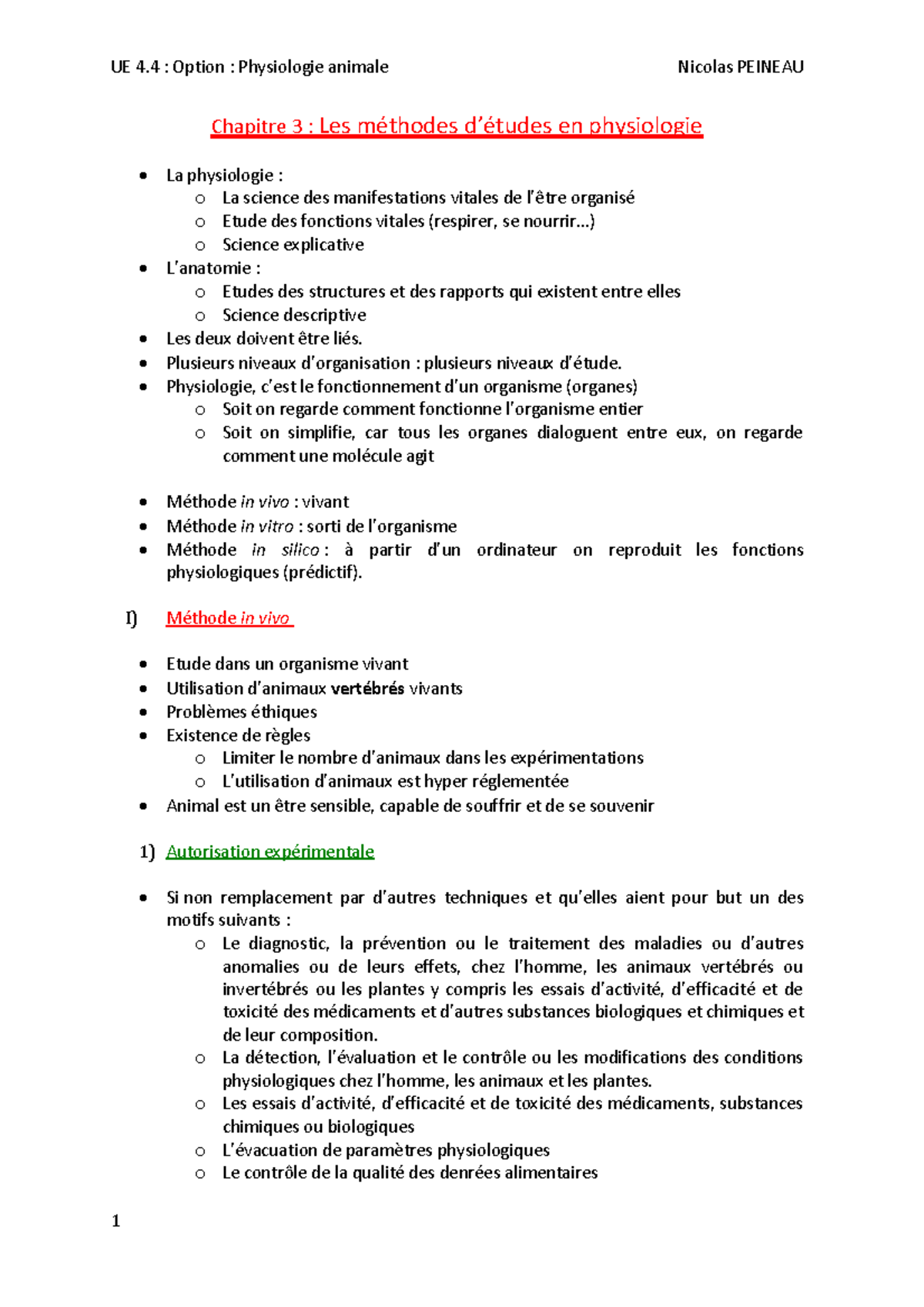 Chapitre 3 physio - Résumé Physiologie - Warning: TT: undefined function: 32 Chapitre 3 : Les ...