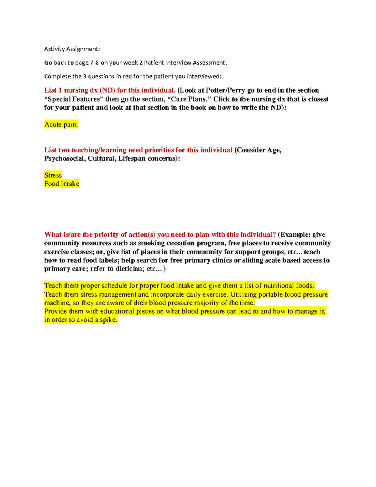 NR 222 Week 4 Activity Assignment - Activity Assignment: Go back to ...