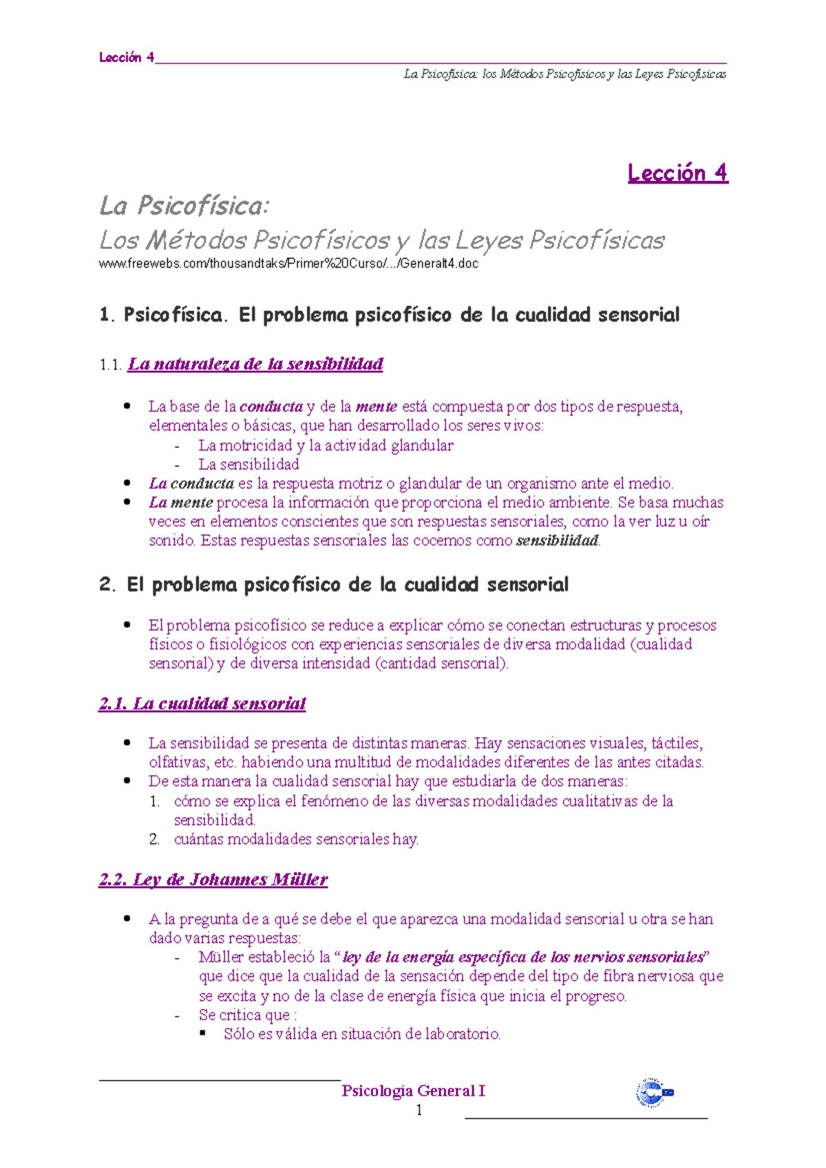 Psicofisica-Resumen completo - La Psicofísica: los Métodos Psicofísicos ...