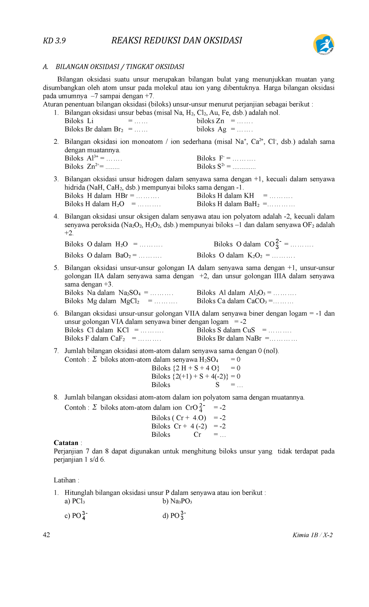 9. KD-9-Reaksi Redoks rev - KD 3 REAKSI REDUKSI DAN OKSIDASI A ...