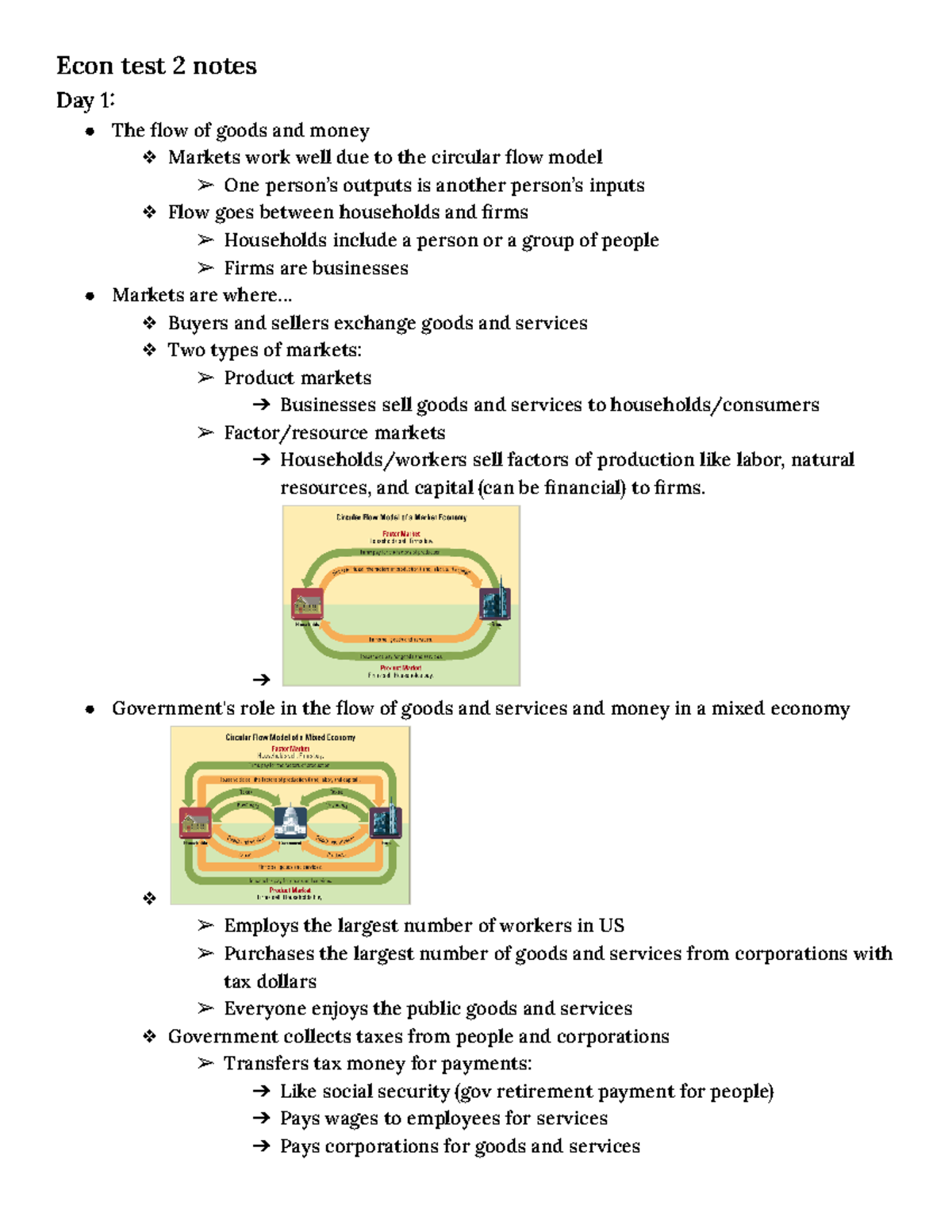 Econ test 2 notes - Summary of terms in the presentations for the unit ...
