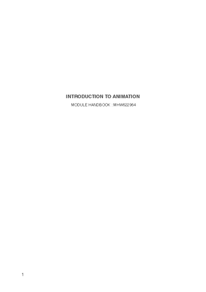 Coursework 1 introduction to animation - Introduction to Animation ...