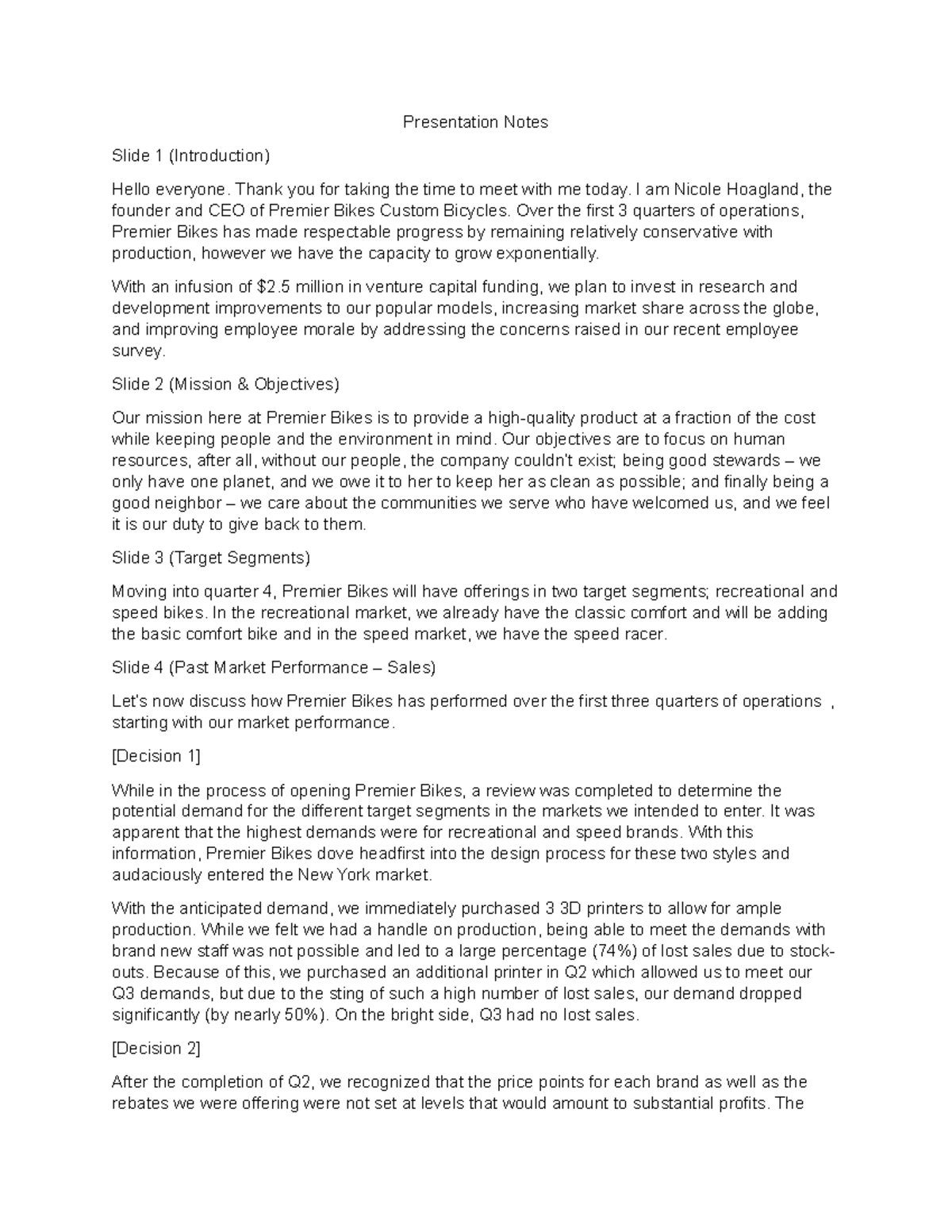 Presentation Notes - Presentation Notes Slide 1 (Introduction) Hello ...