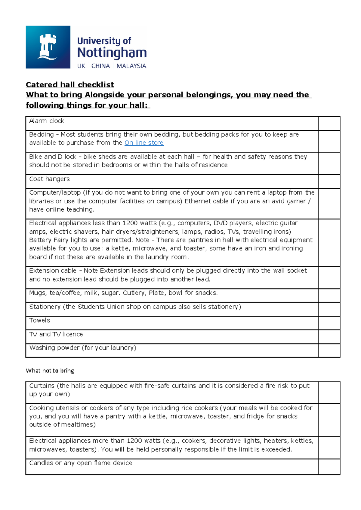 Catered-checklist-2021 sample paper - Catered hall checklist What to ...