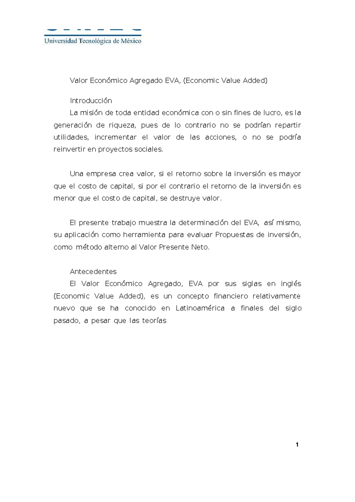 EVA - apuntes de finanzas corporativas del tema eva - Valor Económico ...