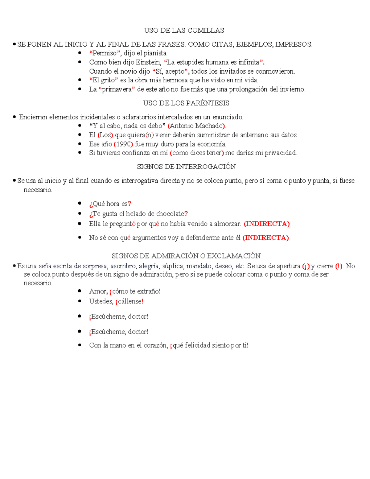 USO DE LAS Comillas, ETC - USO DE LAS COMILLAS SE PONEN AL INICIO Y AL ...