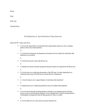 Exemplar Benchmark - Work - New Student Template Please make sure to ...