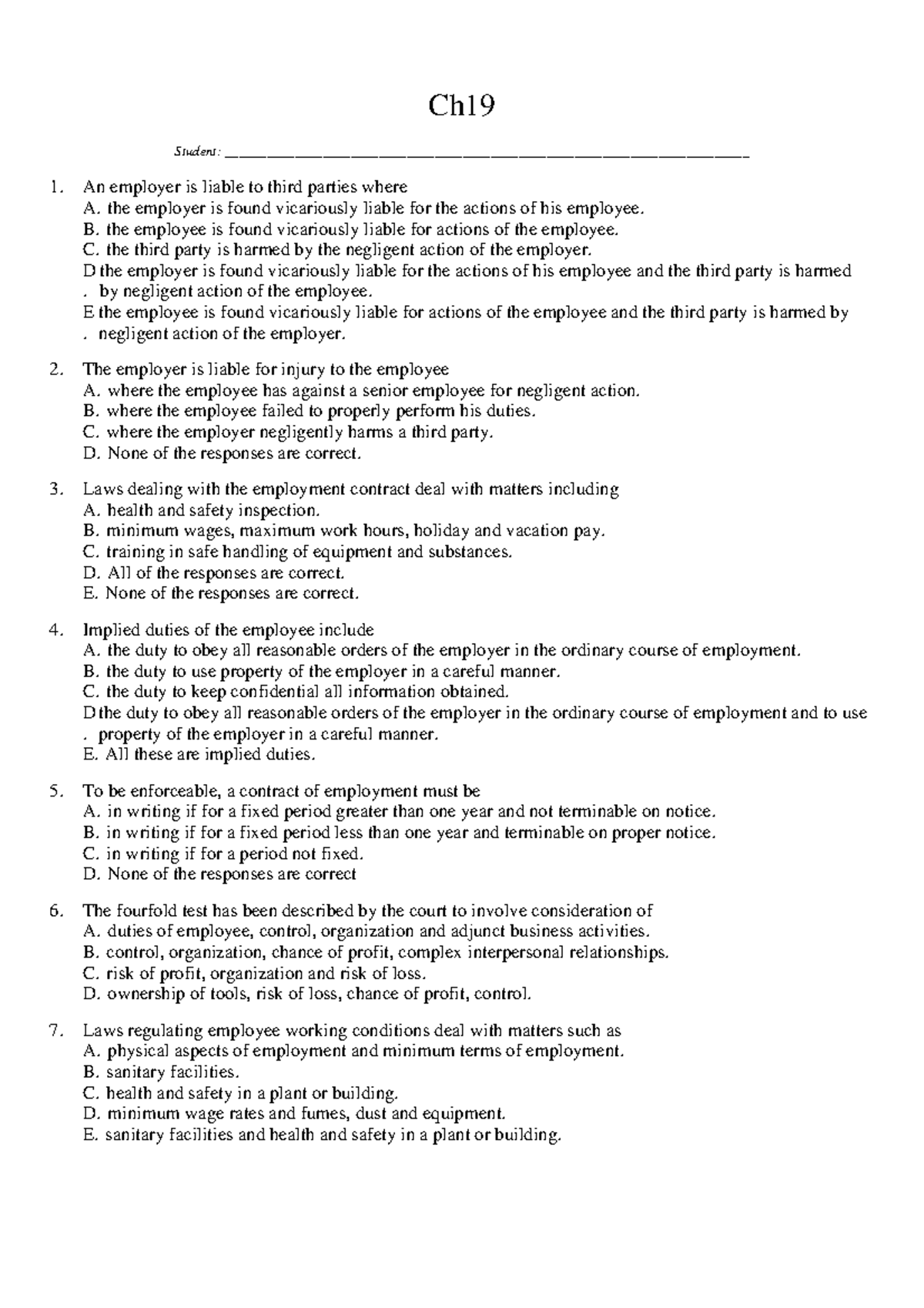Sample/practice exam 2018, questions and answers - Ch19 Student: 1. An ...