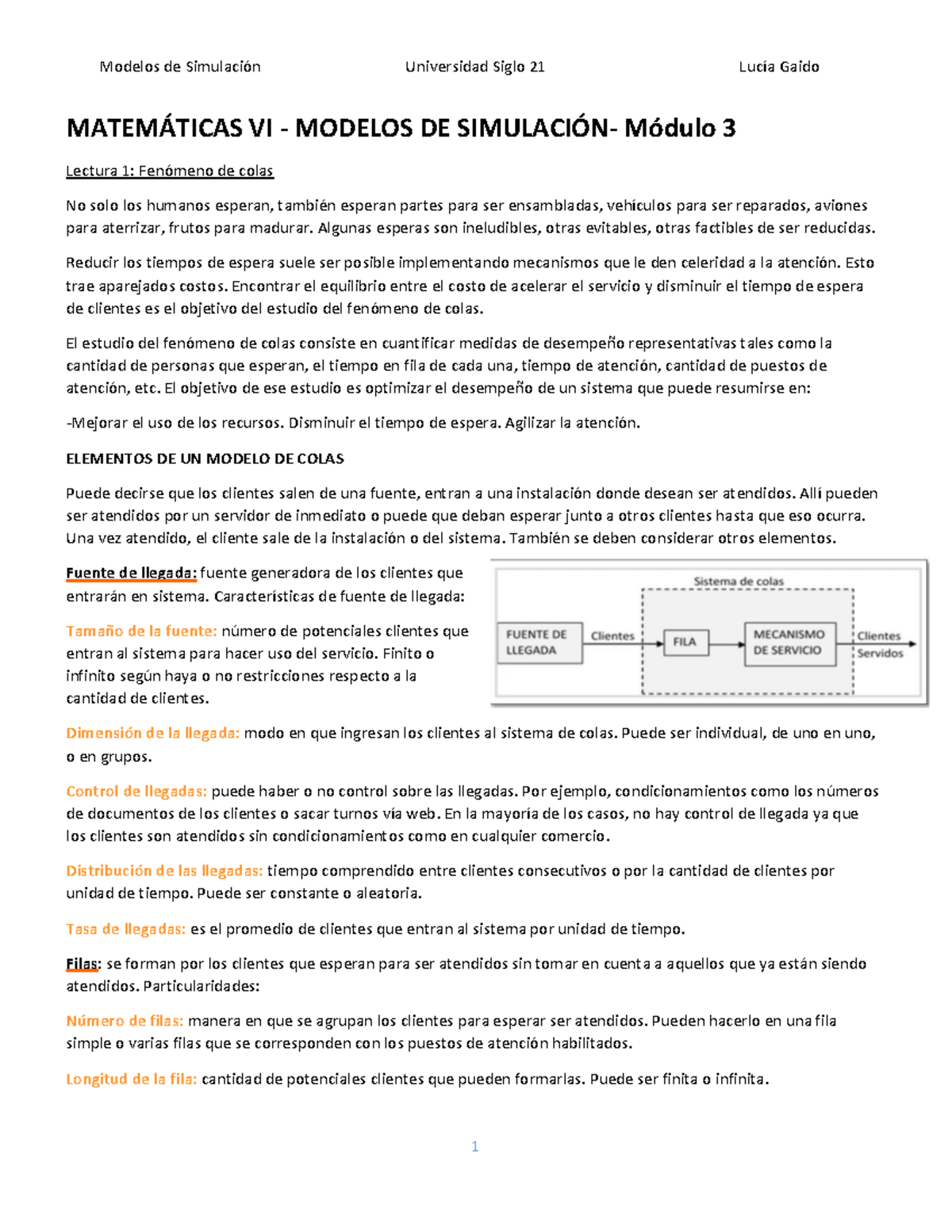 Matemáticas VI- Modelos de Simulación- Módulo 3 - MATEMÁTICAS VI - MODELOS DE SIMULACIÓN- Módulo ...
