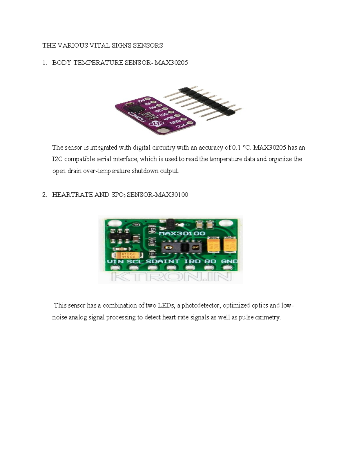 THE Various Vital Signs Sensors-1 - THE VARIOUS VITAL SIGNS SENSORS 1 ...