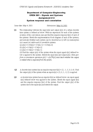 CPEN 301 2020 2021 Lab 1 - DR. Godfrey Mills - CPEN 301 Signals and ...