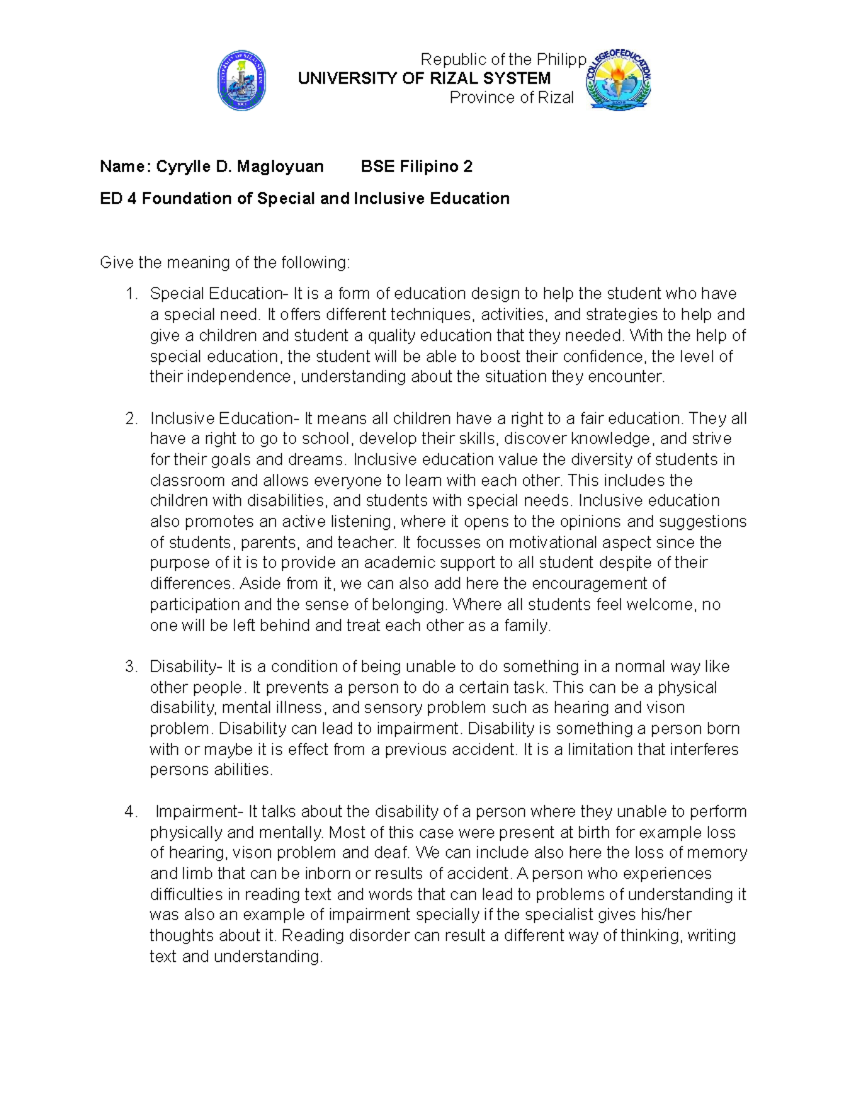 ED-4 - it is about the integration of inclusive education in every ...