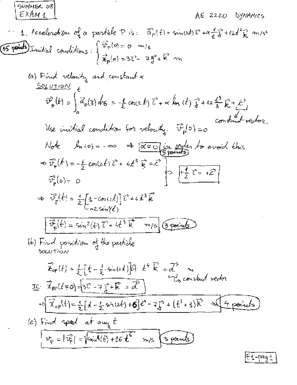 EXAM1 sol - Exam Solutions - AE 2020 - Studocu