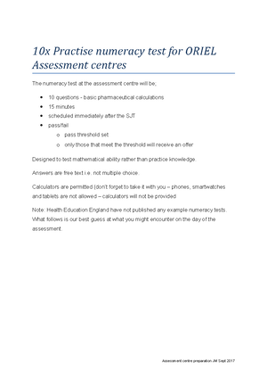 Trainee pharmacist sjt practice paper 2021 final - Trainee Pharmacist ...