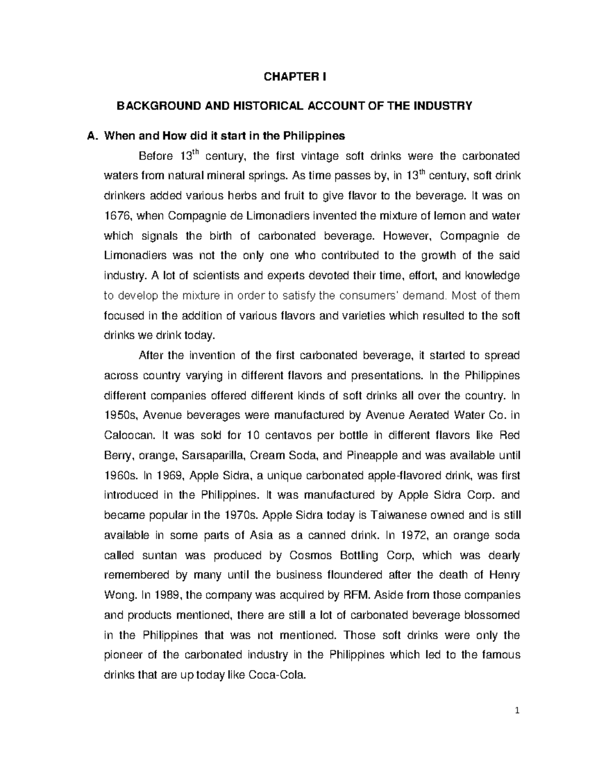 Sample AAC Alcohol - test - CHAPTER I BACKGROUND AND HISTORICAL ACCOUNT ...