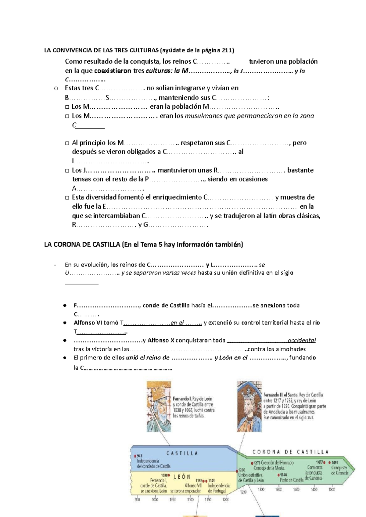 Ficha 1 del apartado 3 - Actividad - LA CONVIVENCIA DE LAS TRES ...