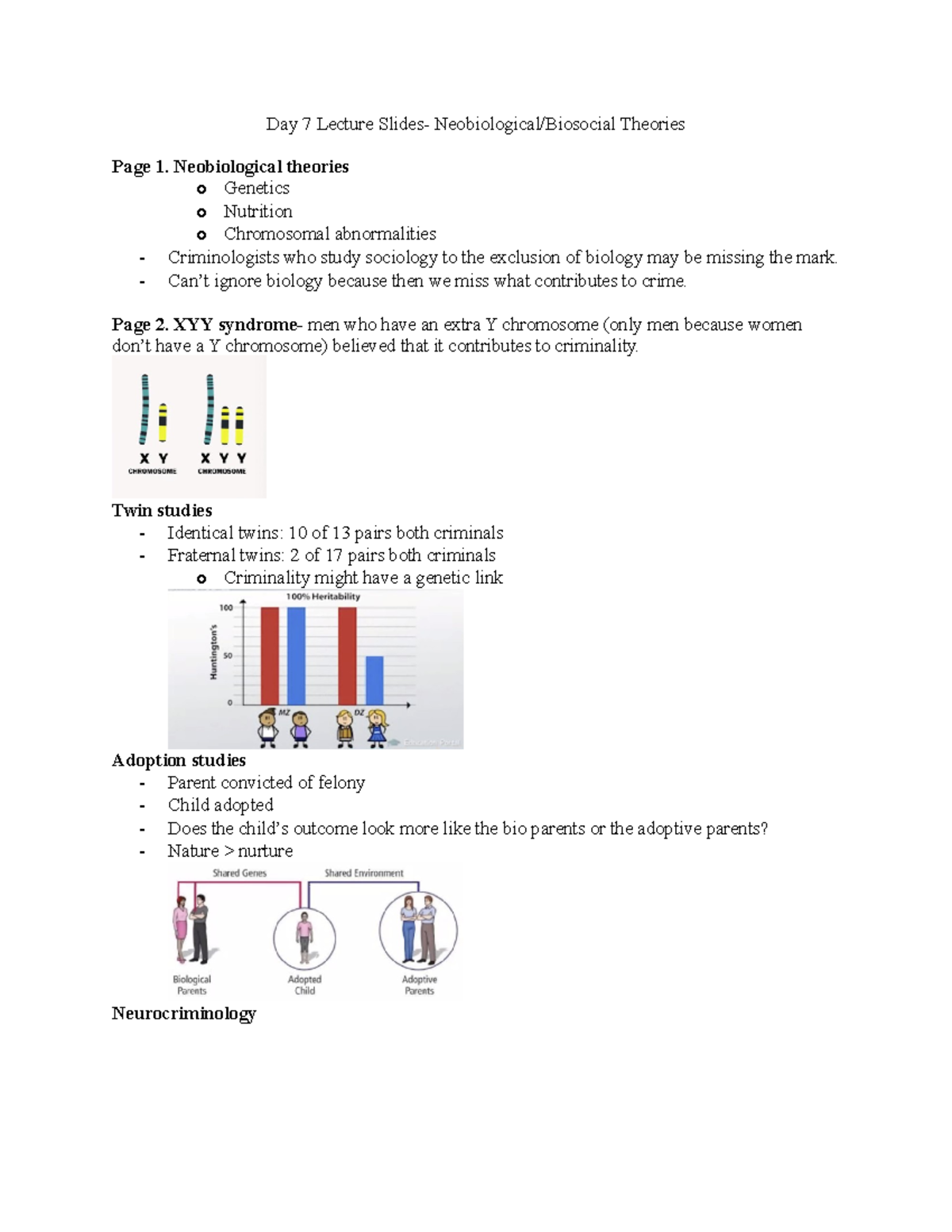 Day 7 Lecture Slides - Day 7 Lecture Theories Page 1. Neobiological ...
