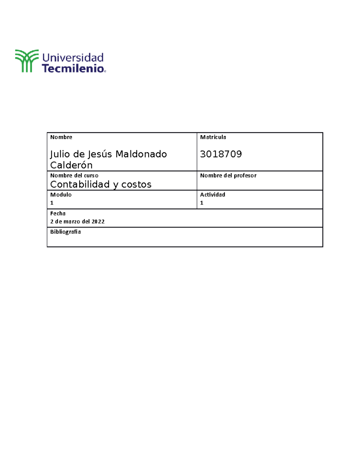 Contabilidad - fkhd - Contabilidad y costos - TecMilenio - Studocu