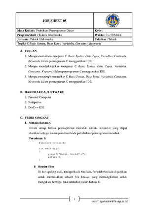 PPD1 - 20343015 - Ishad Anshar Tugas Jobsheet - TUGAS JOBSHEET 02 LAPORAN HASIL PEMROGRAMAN Oleh ...