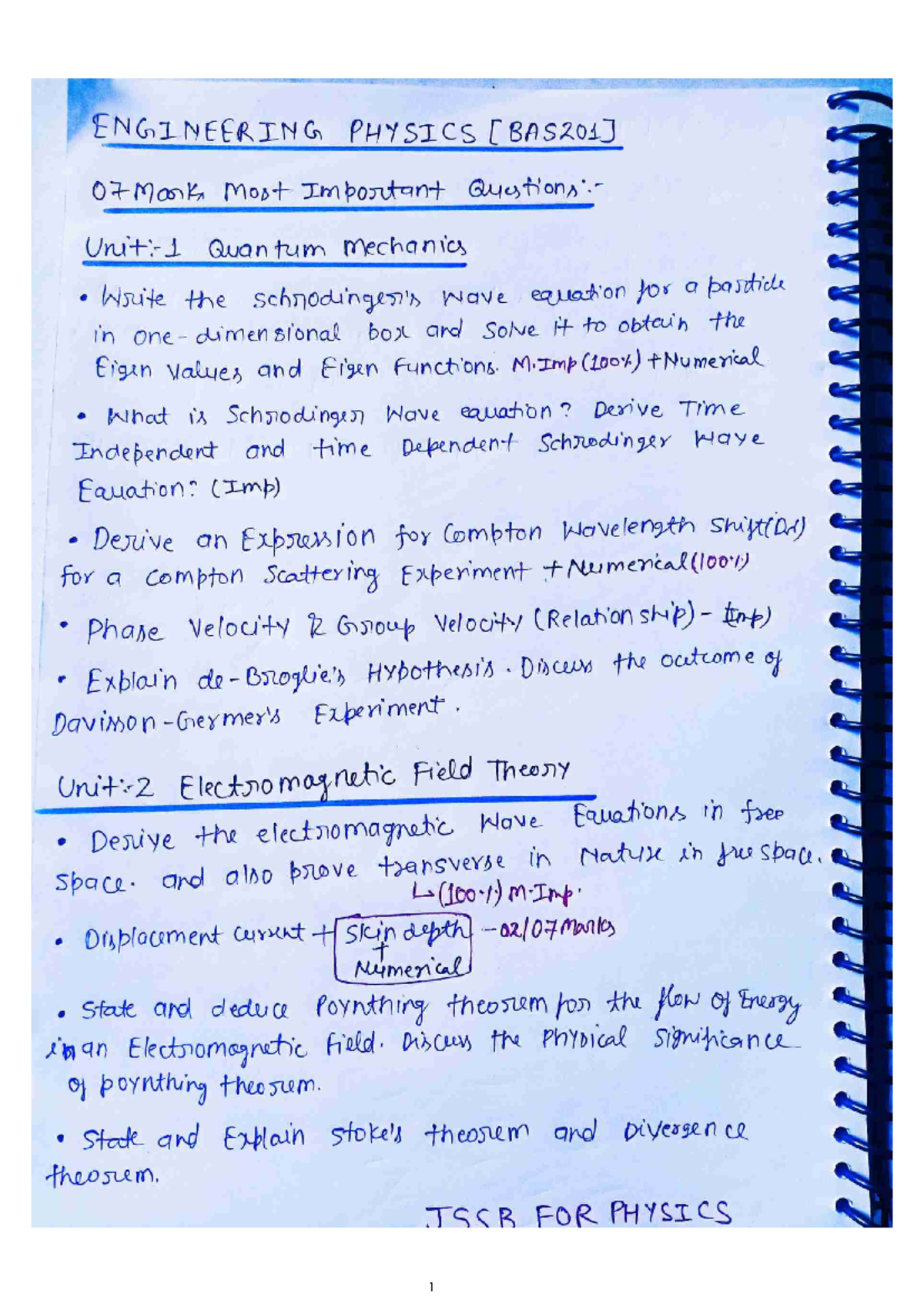 Engineering Physics Important Quest - ENGINEERING PHYSICS 07 Most ...