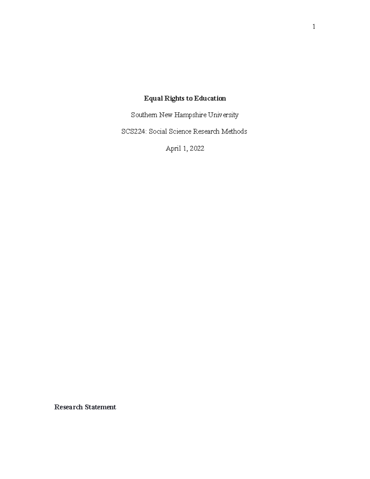 Module 7 Assignment methodology section revisit - Equal Rights to ...