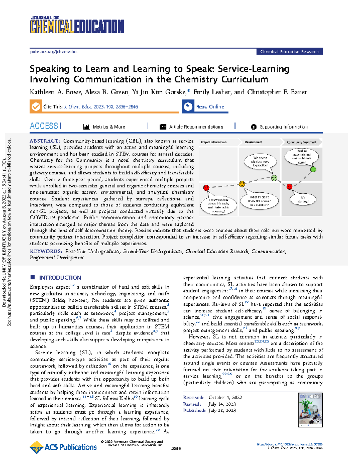 Acs - Speaking to Learn and Learning to Speak: Service-Learning ...