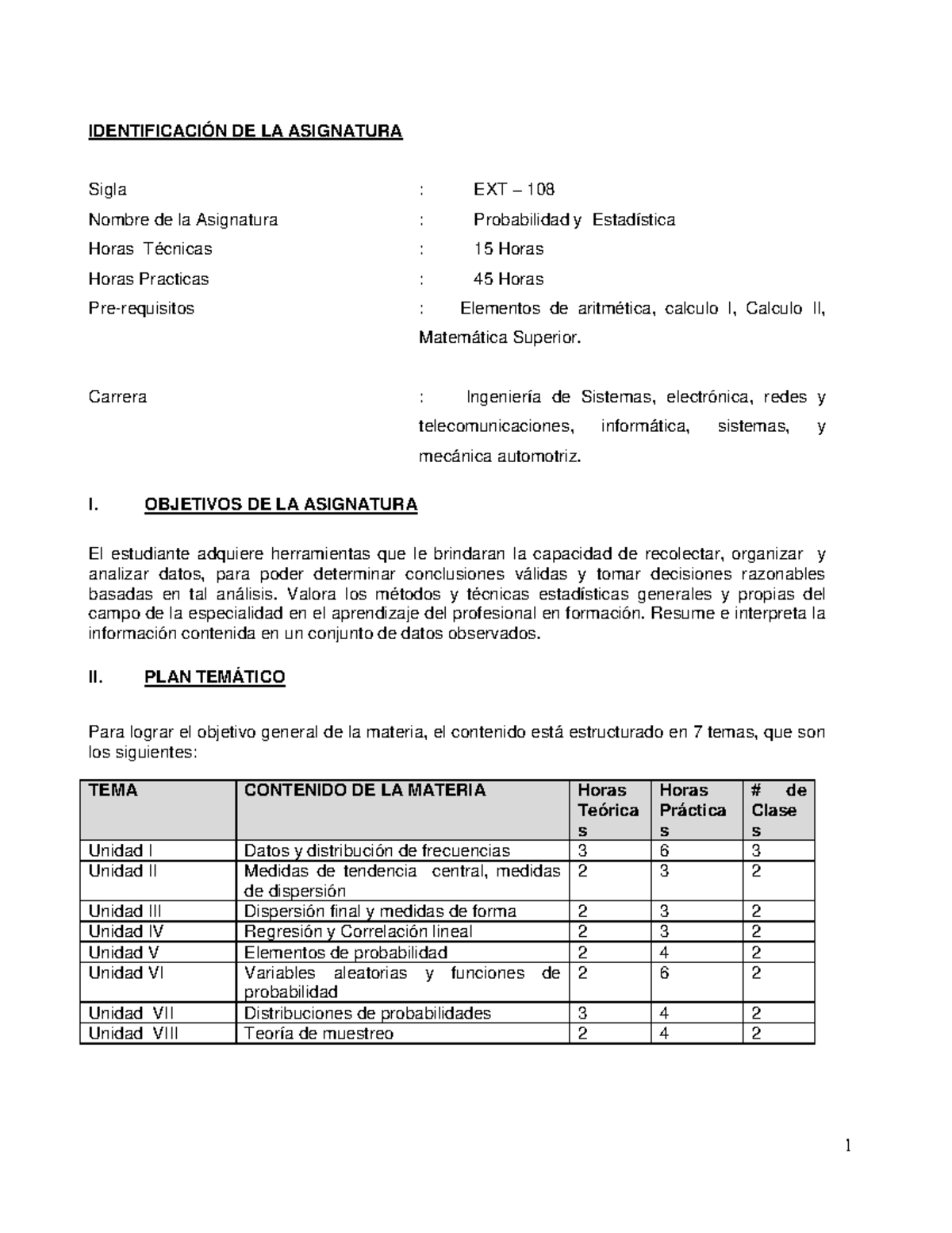 Guia probaabilidad-y-estadistica 2030 - IDENTIFICACIÓN DE LA ASIGNATURA ...