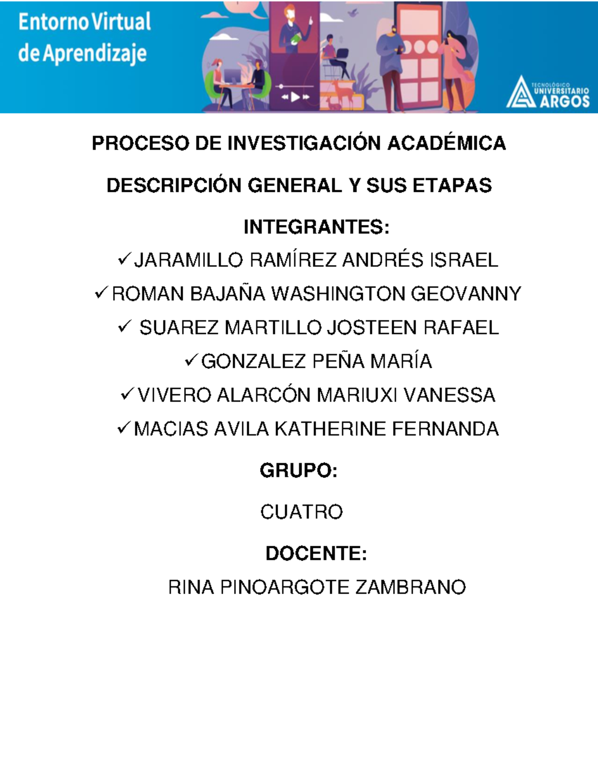 Investigacion Academica - PROCESO DE INVESTIGACIÓN ACADÉMICA ...