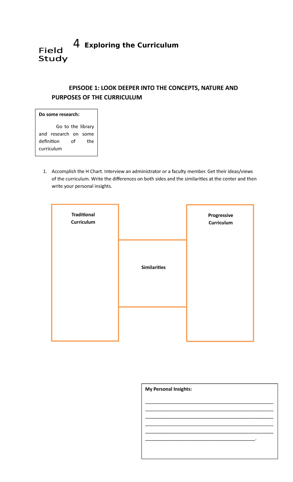 4 Exploring the Curriculum Episode 1 LOO - 4 Exploring the Curriculum ...
