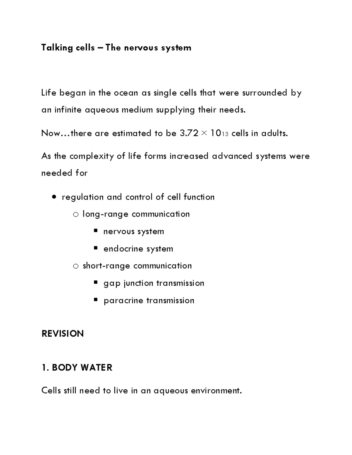 L09 L10 nervous sytem 2020 - Warning: TT: undefined function: 32 Talking cells – The nervous ...