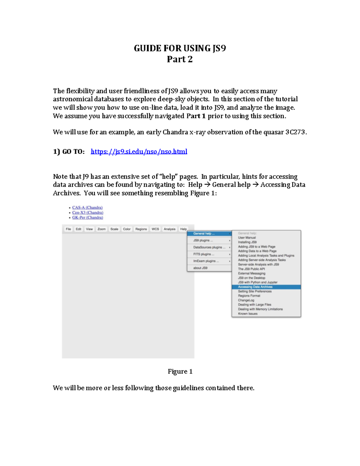 JS9 Part2 - Astronomy - GUIDE FOR USING JS Part 2 The flexibility and ...