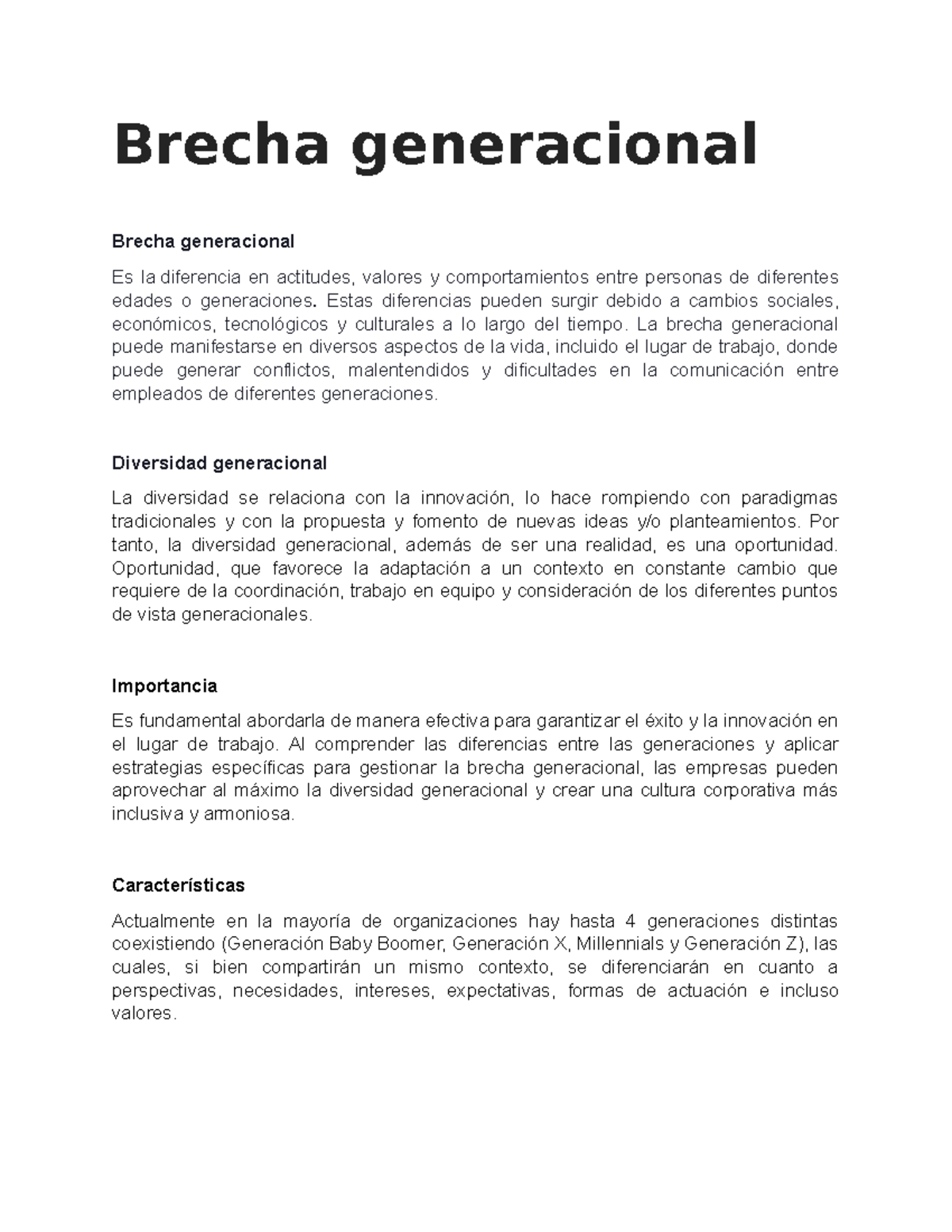 Brecha generacional parte 1 - Brecha generacional Brecha generacional ...