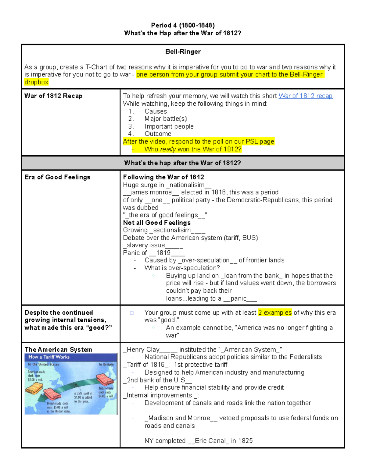 Period 4 Notes (Era of Good Feelings)-Jada Tyler - Period 4 (1800-1848 ...