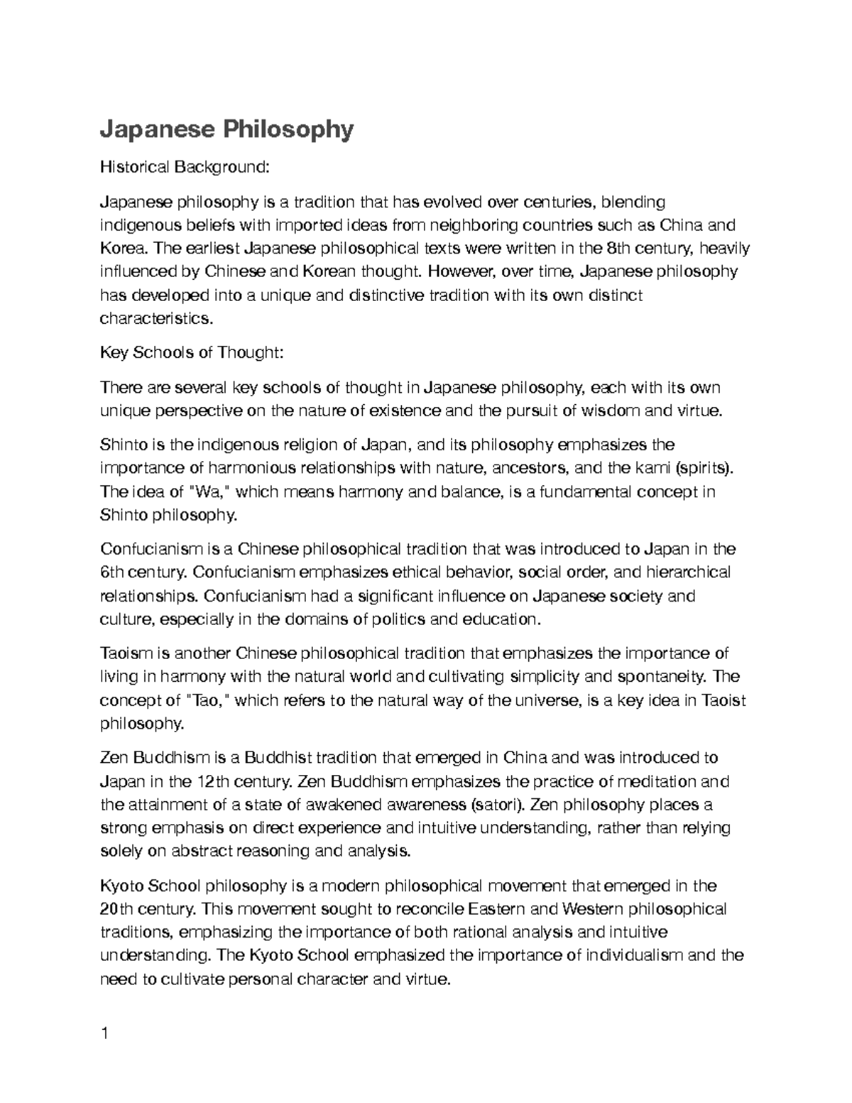 Japanese Philosophy - Japanese Philosophy Historical Background ...