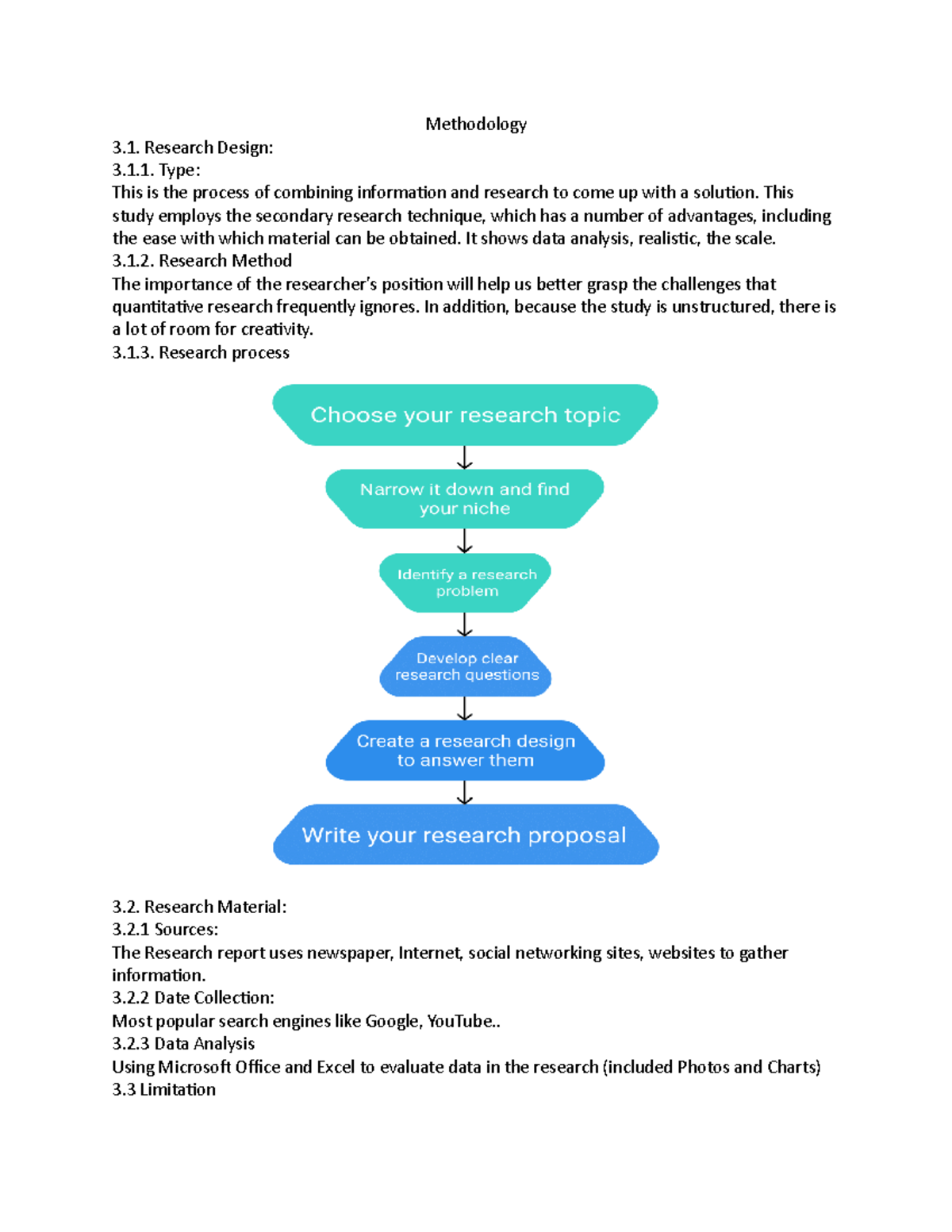 Methodology - áaa - Methodology 3. Research Design: 3.1. Type: This is ...