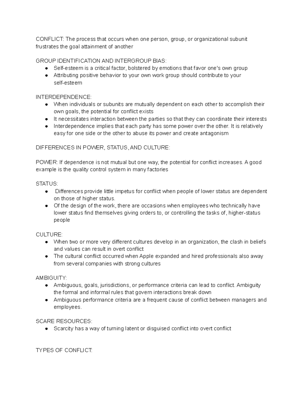 Chapter- 13 ( Conflict AND Stress) - CONFLICT: The process that occurs ...
