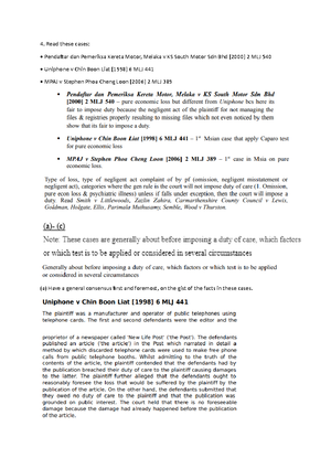 Tutorial Questions - FAKULTI UNDANG-UNDANG UNIVERSITI MALAYA LIA 3008 INTRODUCTION TO ...