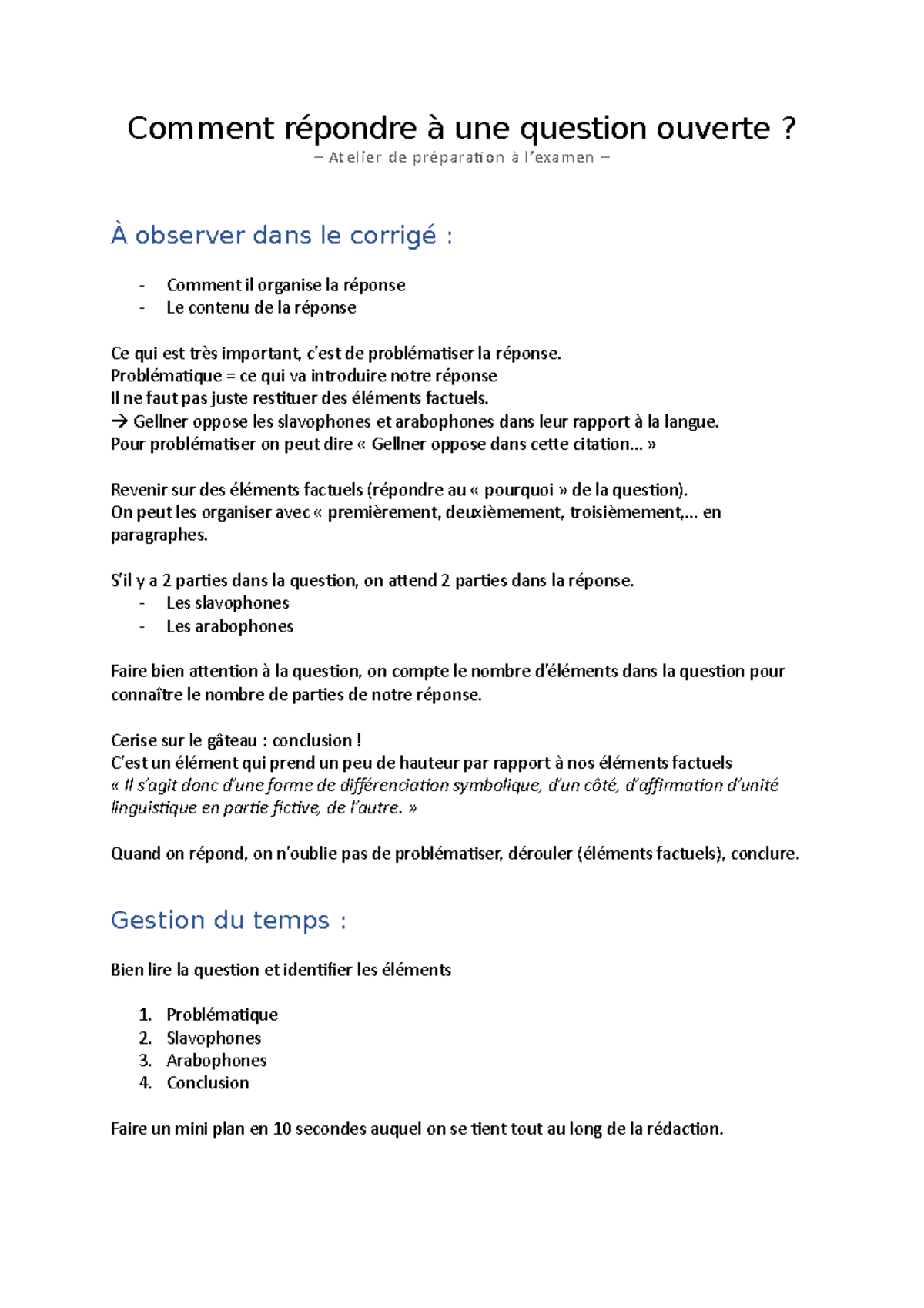 Comment répondre à une question ouverte - Comment répondre à une ...