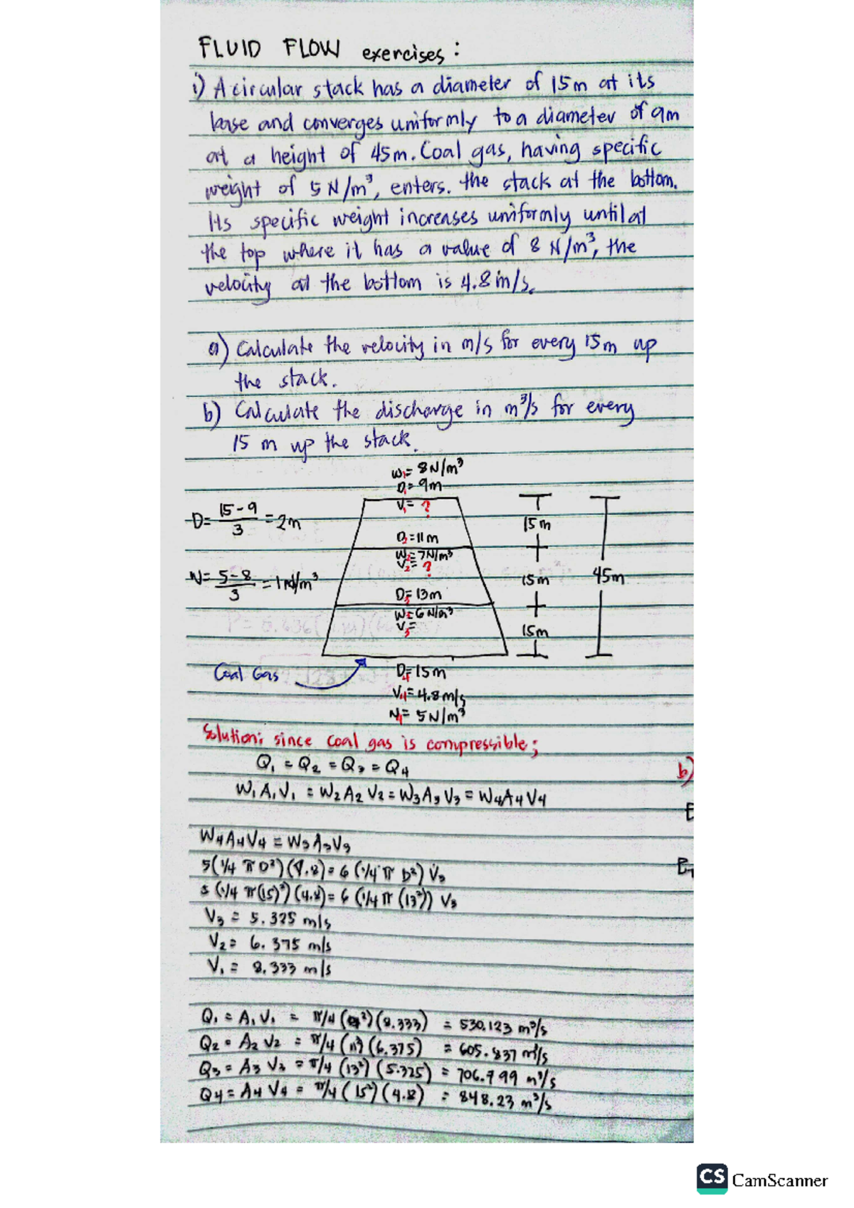 Hydraulics Fluid Flows Sample 035753 - FLUID FLOW exercises : i ...