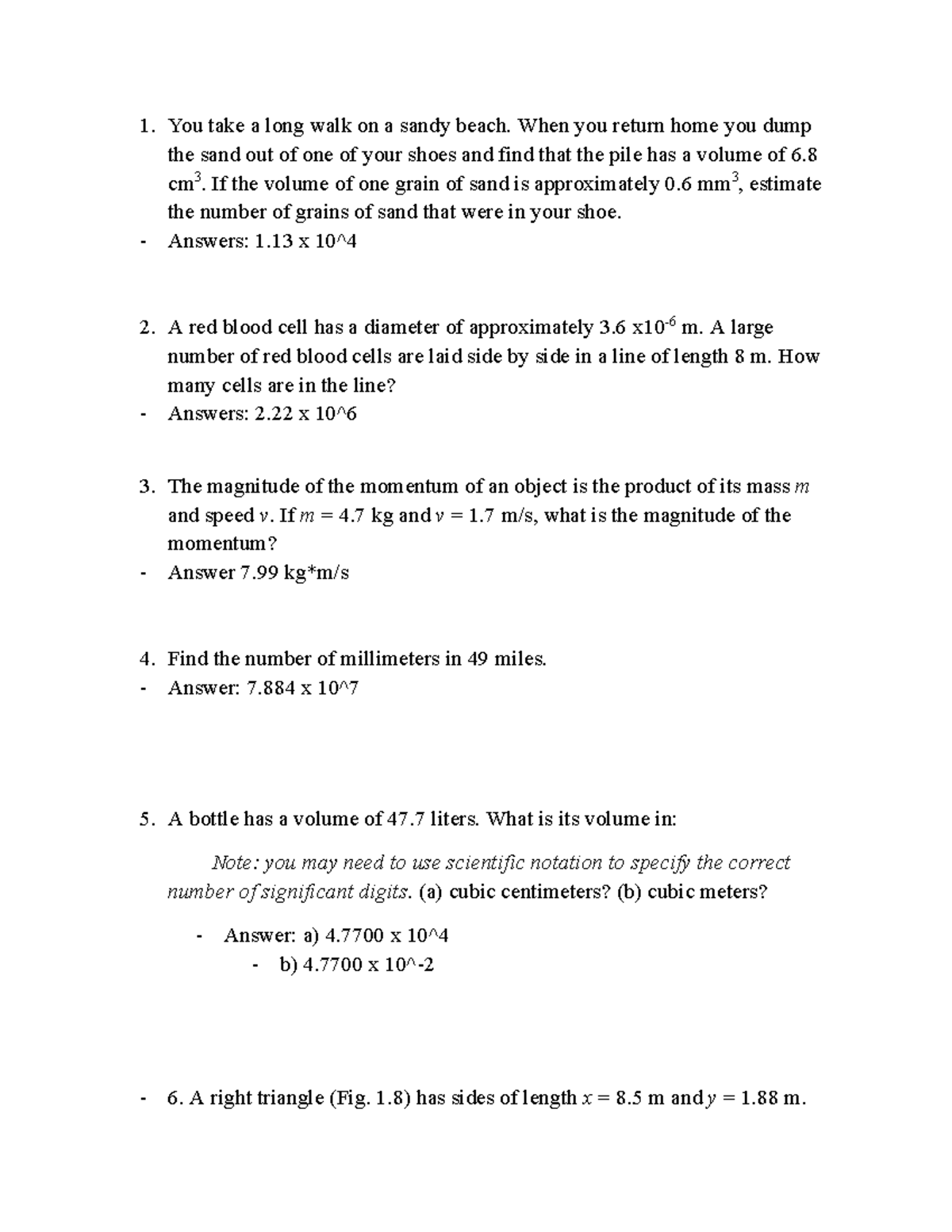 Physics 211 - homwork 1 - Google Docs - You take a long walk on a sandy ...