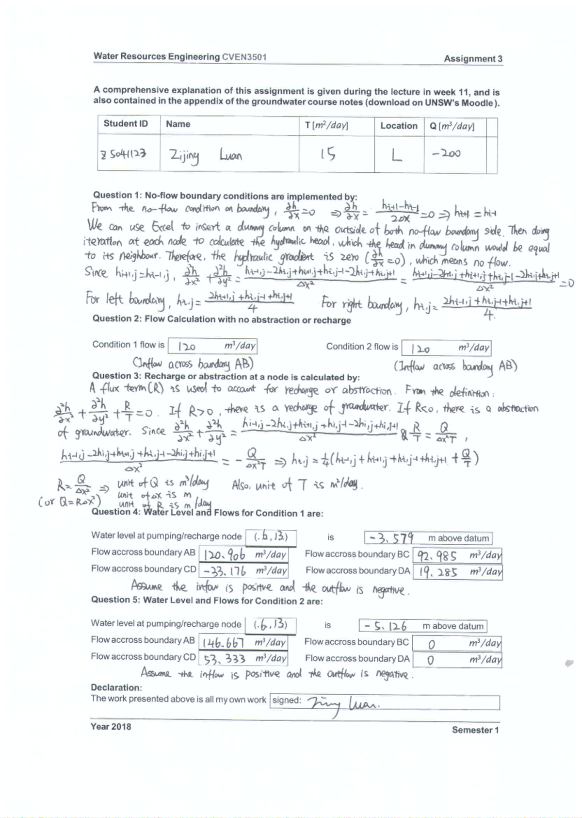 CVEN3501 Assignment 3 - CVEN3501 - Studocu
