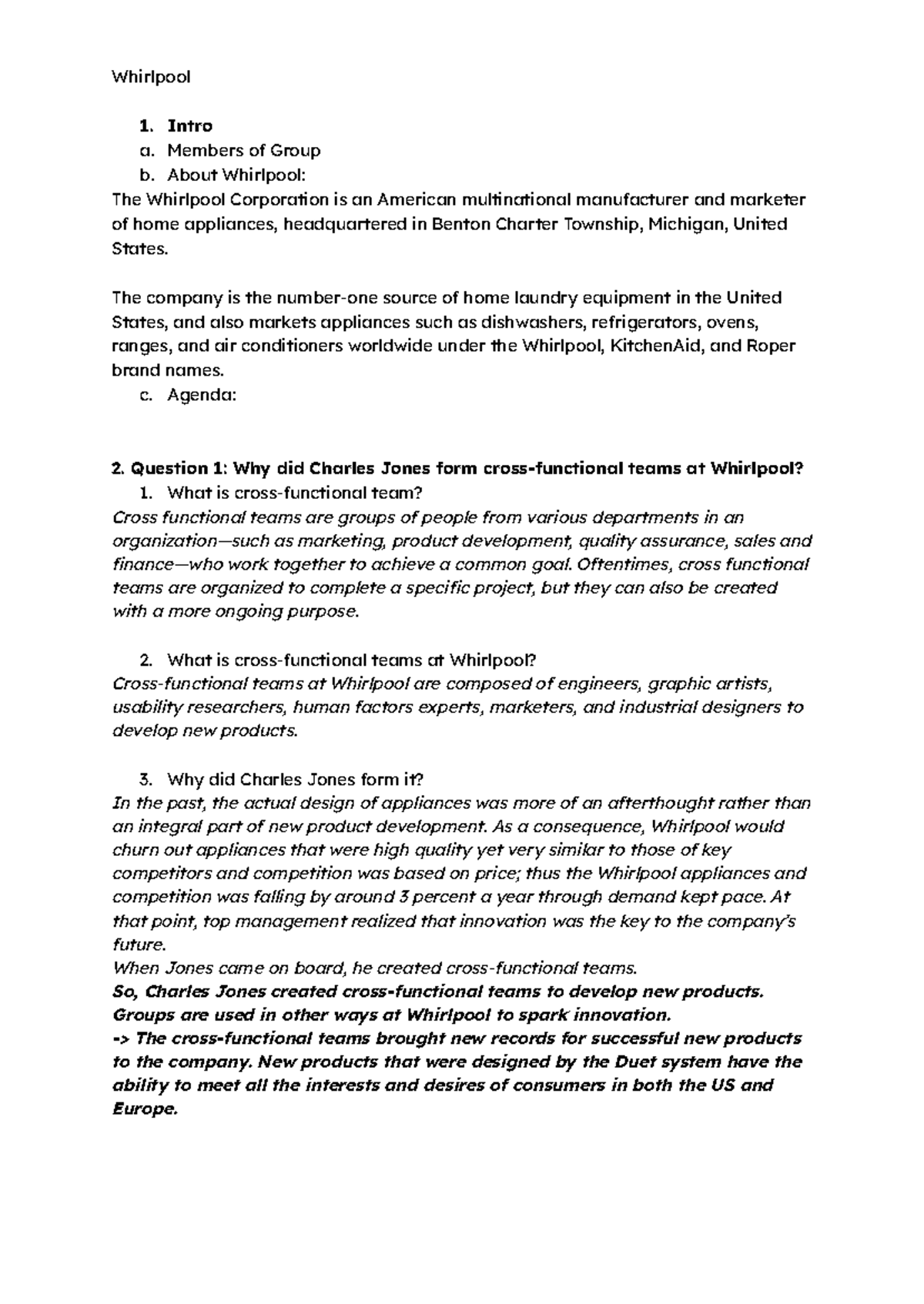 OB Script Whirlpool - Whirlpool Intro a. Members of Group b. About ...