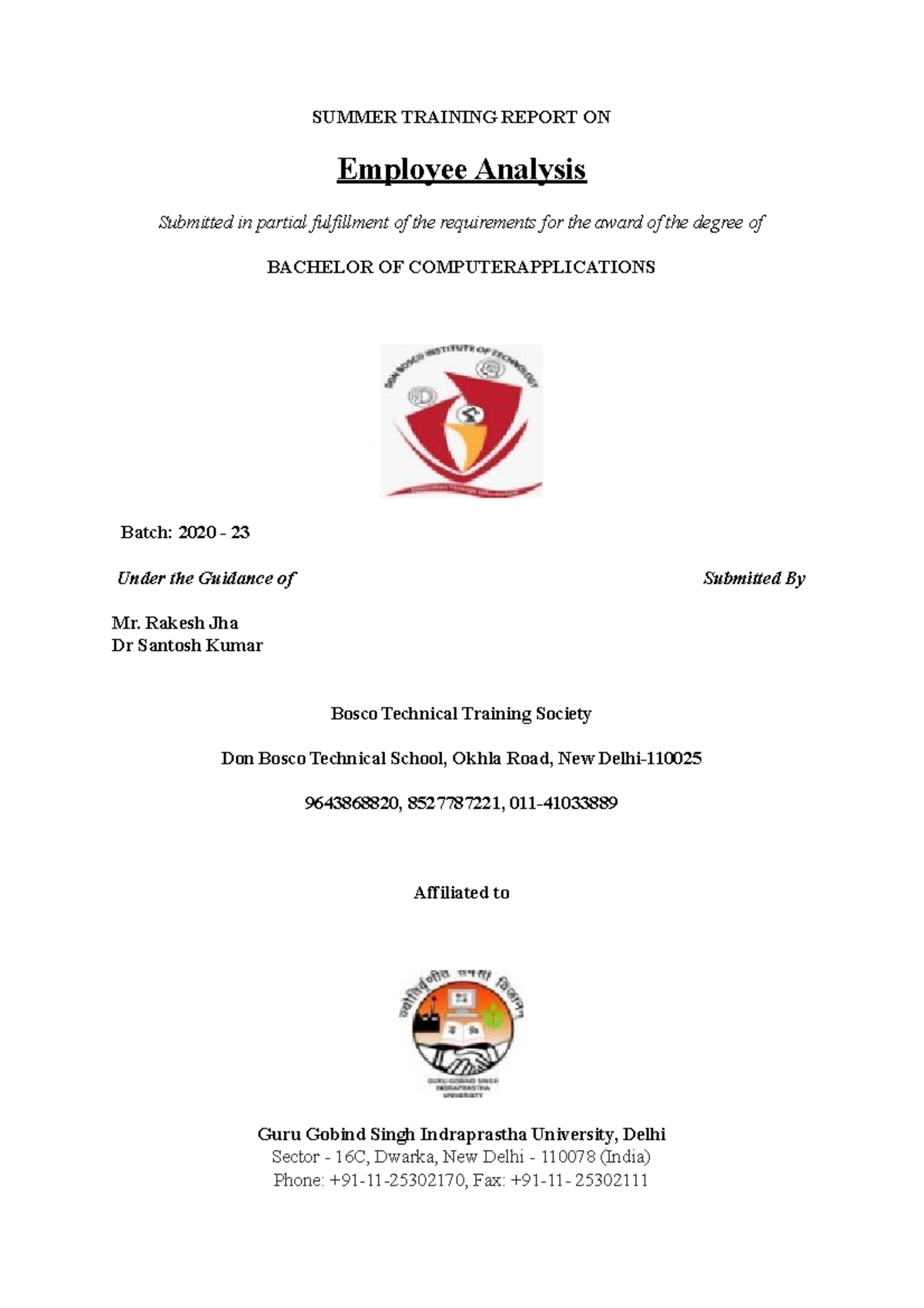 Employee Analysis - SUMMER TRAINING REPORT ON Employee Analysis ...