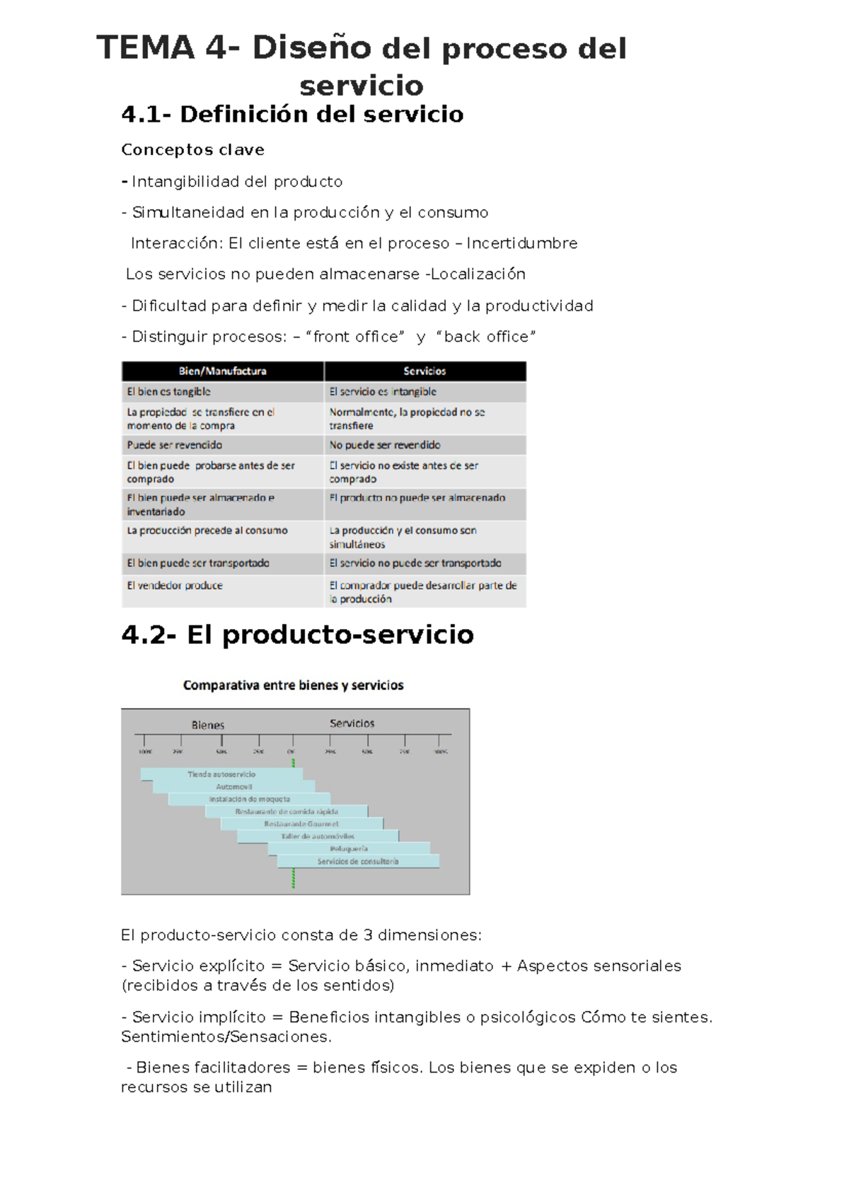 Tema 4 - ES UN RESUMEN - 4- Definición del servicio Conceptos clave ...